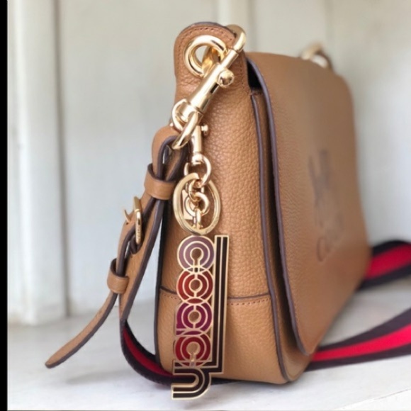 Coach | Bags | Coach Purple Multi Goldtone Bag Charm Keychain Fob ...